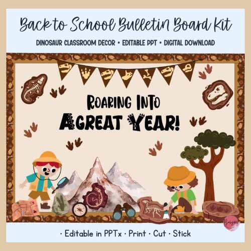 Boho Dinosaur Classroom Decor Bundle: Paleontologist Theme by BABYDELL ART