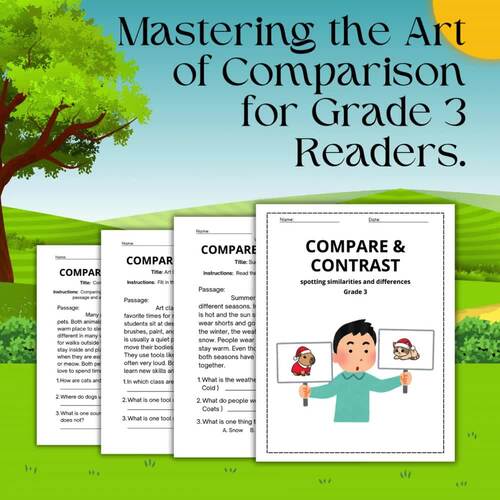 Grade 3 Compare and Contrast Worksheets | Reading Comprehension & Venn ...