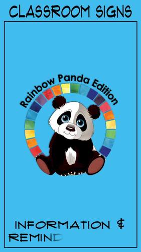 CLASSROOM SIGNS Rainbow Panda Theme Classroom Decor Classroom Management