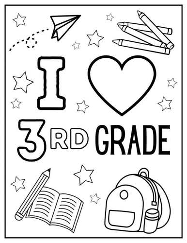 Back to School Coloring Pages, First Day of School Coloring Gift for ...