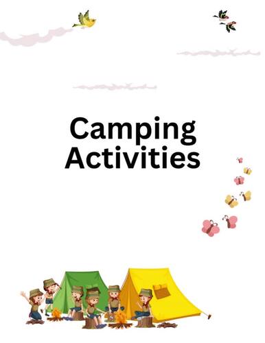Camping Games Printable Bundle for Kids | Summer Camp Activities | Camp PDF