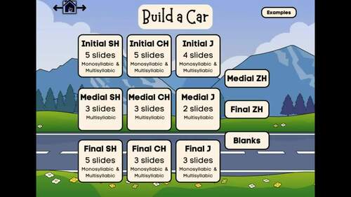 Build a Car BOOM Cards™ SH, CH, ʒ, and J Sounds - Articulation Activity