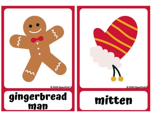 Spanish–English Christmas Vocabulary Flashcards with Audio | Holiday ...