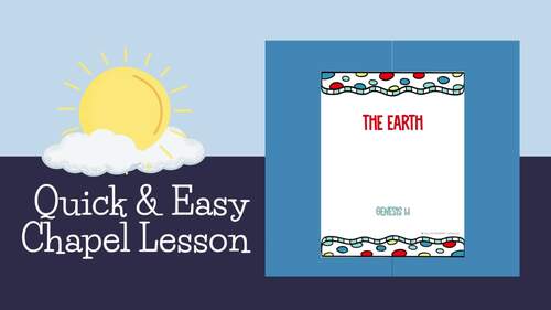 Chapel time- The Earth / Bible Lesson / Christian Activities | TPT