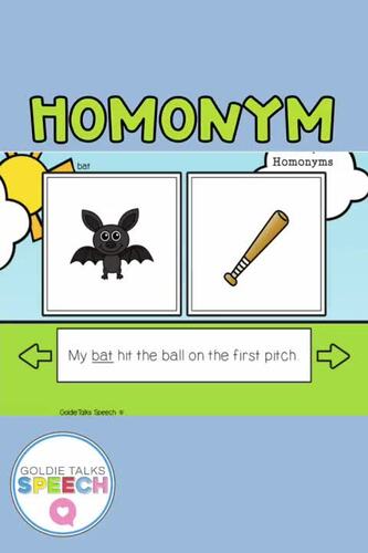 Boom Cards | Homonyms Sentences in Context, Multiple Meaning Sentences