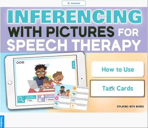 Inferencing with Pictures - Speech Therapy Inferences Task Cards BOOM ...