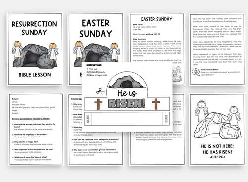 He is Risen Resurrection Sunday Holy Week Bible Lesson for Sunday School