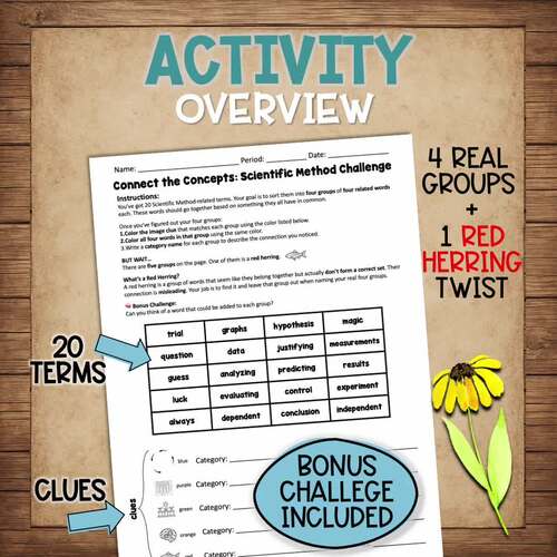 Scientific Method Connect the Concepts Activity | Experimental Design ...