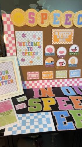 Speech Therapy Room Decor Bundle- Varsity Patch Eras Theme for Back to ...