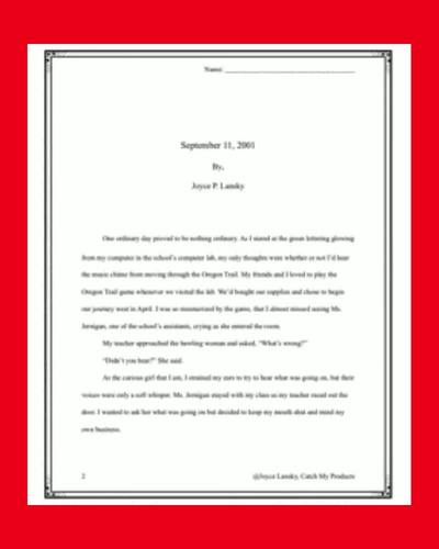 September 11 Reading Comprehension Patriot Day Worksheets 911 ...
