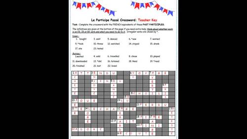 Le Passé Composé Activities for Beginners by French Online Teacher