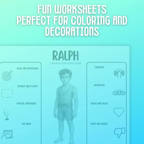 Lord of the Flies Character Analysis Worksheets | Quote Analysis ...