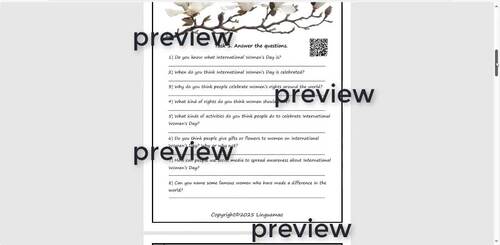 ESL Reading Comprehension A2. The History of International Women's Day