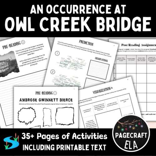 An Occurrence at Owl Creek Bridge Short Story Study with Activity Booklet