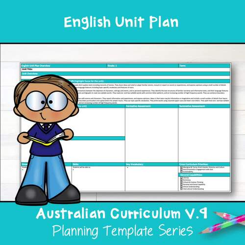 V9 Australian Curriculum Unit Plan Templates - Year 1 Bundle Pack