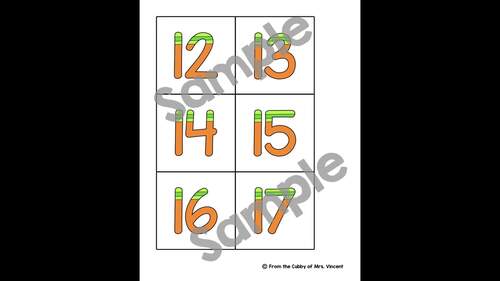 Halloween Pumpkin Count and Number Card Flip with Recording Sheets Low Prep