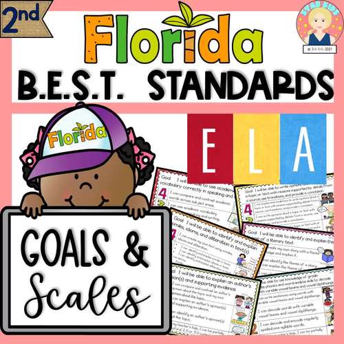 SECOND GRADE GOALS AND SCALES | Florida's B.E.S.T. Standards | Editable
