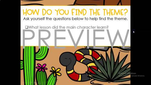 Theme Mini Lesson (Google Classroom & PPT) Distance Learning | TPT