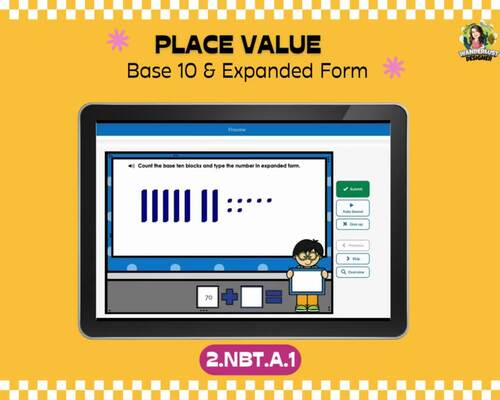 Base 10 and Expanded Form Anytime - 2.NBT.A.1 by Wanderlust Designer