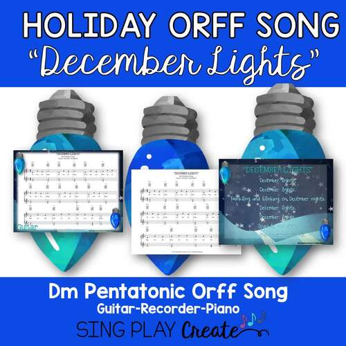 Holiday Music Lesson and Choral Song : "December Lights" Song, Recorder ...
