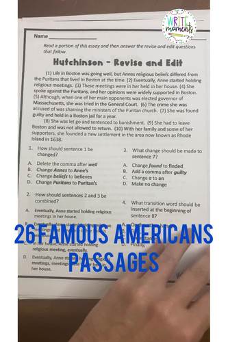 Famous Americans Reading Passages Mega BUNDLE by Write Moments | TpT