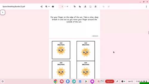 Calming Breathing Bundle- Posters, Visuals, Social Story/Coping ...
