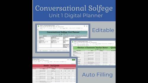 Conversational Solfege Unit 1 Editable Planner by Together We Make Music