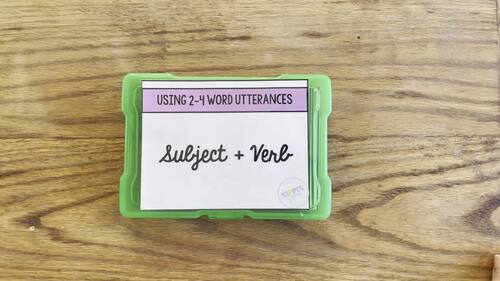 Actions Using 2-4 Word Utterances - Set 1 by Sippin Speech | TPT