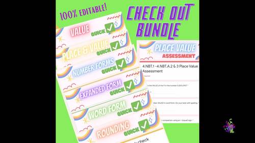 4th grade Place Value Google Forms™ assessment BUNDLE -4.NBT by Jo Jo's ...