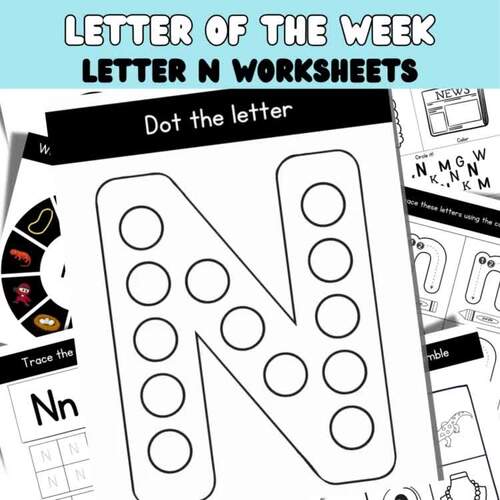 Letter N Practice Pages | Letter Of The Week | Uppercase Lowercase ...