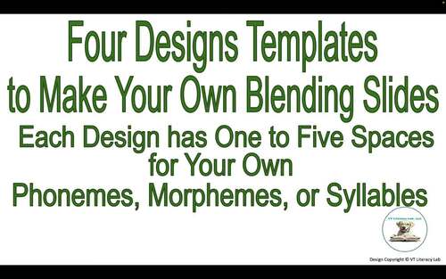 Editable Blending | Fluency | Word, Syllable, Morpheme Templates ...