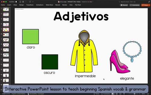 Clothing & Adjectives | Beginner Elementary Spanish Lesson | La ropa 2.2
