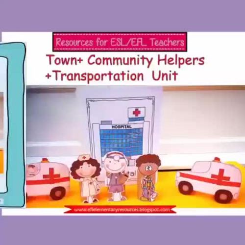 Town and Community Helpers, plus transportation themes for the ESL learner.