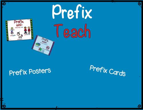 Prefixes Teach Practice & Assess Posters Games Worksheets & Tests
