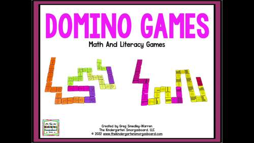 Domino Math & Literacy Games by Kindergarten Smorgasboard | TPT