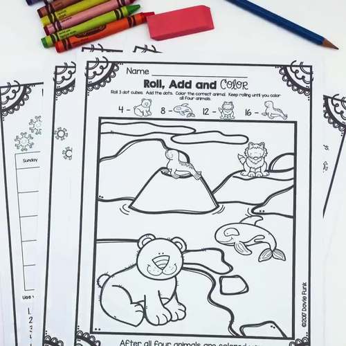 Winter Math Worksheets - January NO PREP Morning Work Printables by ...