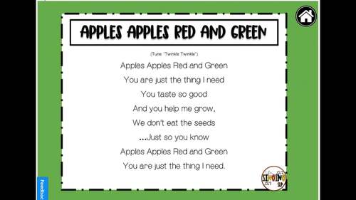 Apple Themed Interactive Song and Circle Time Activities: BOOM + Printable