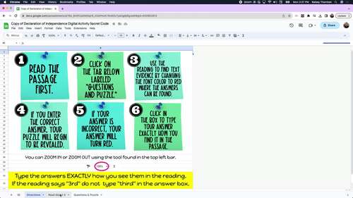 Declaration of Independence, Digital Activity, Social Studies Activity