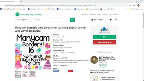 Manycam Borders: Girls Borders for Teaching English Online with VIPKid ...