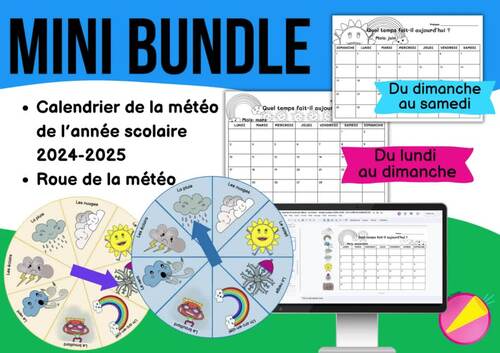 MINI BUNDLE | ROUE DE LA MÉTÉO + CALENDRIER MÉTÉO 2024-2025 by Lea Tralala