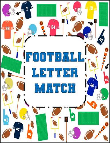 Football Letter Match by Cindy's Treasures | TPT