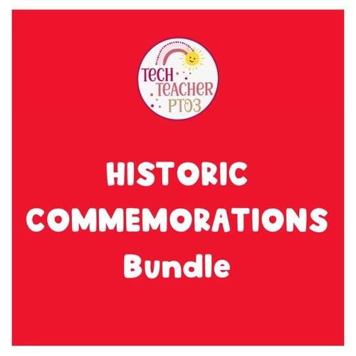 Historic Commemorations Bundle Worksheets Activities and Coloring