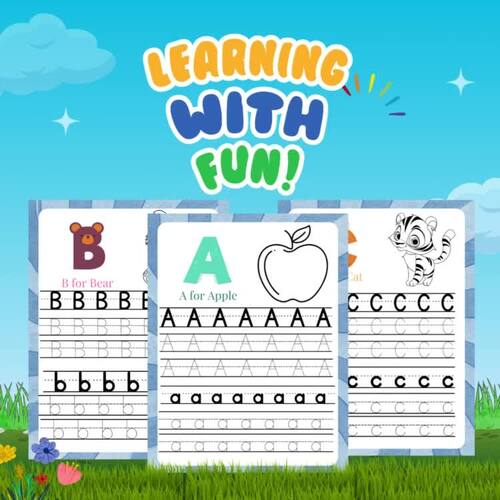 Alphabet Tracing Book – Handwriting Practice & Coloring Worksheets (No ...