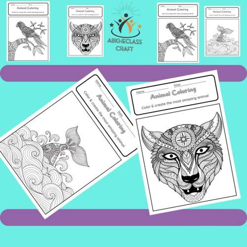 Mindfulness Coloring pages Feel the Zen With Stress Reli, animal mandala,