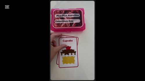 Plus Plus blocks Valentines Day Task Cards. Kindergarten & Grade 1 Math ...