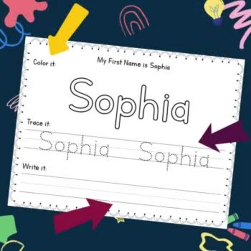 Editable Name Tracing and Writing Practice Activity Worksheets | TPT