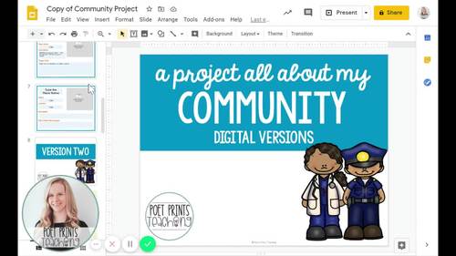 All About My Community, Distance Learning, Google Classroom | TPT