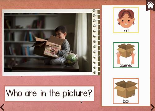 Sentence Building Subject + Past Tense Verb + Object Real Pictures BOOM ...