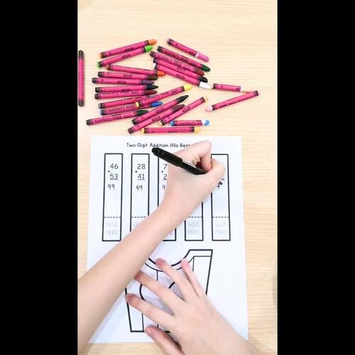 Valentine's Day Math Craft | French fries Addition Craft | Bulletin Board