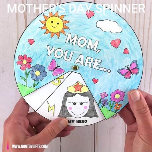 Mother's Day Spinner Craft - Mom / Mum by Non-Toy Gifts | TpT